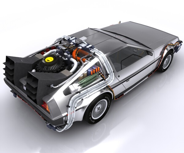 ArtStation - DeLorean Time Machine | Game Assets