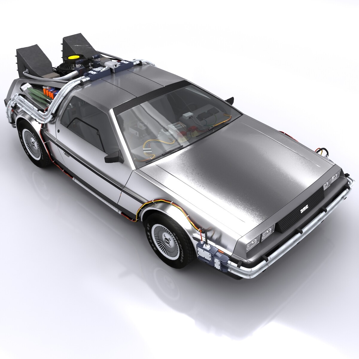 ArtStation - DeLorean Time Machine | Game Assets