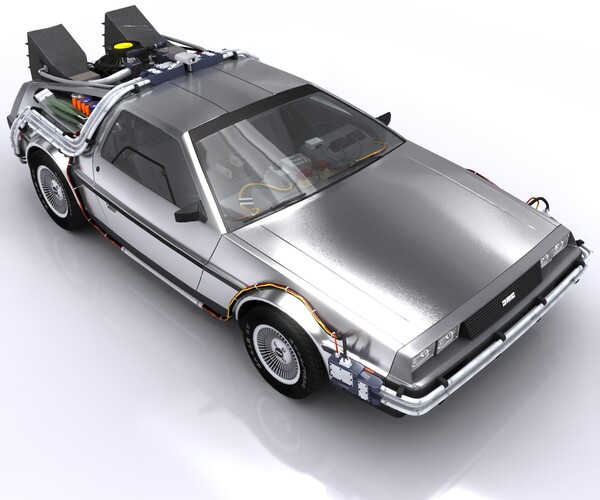 ArtStation - DeLorean Time Machine | Game Assets