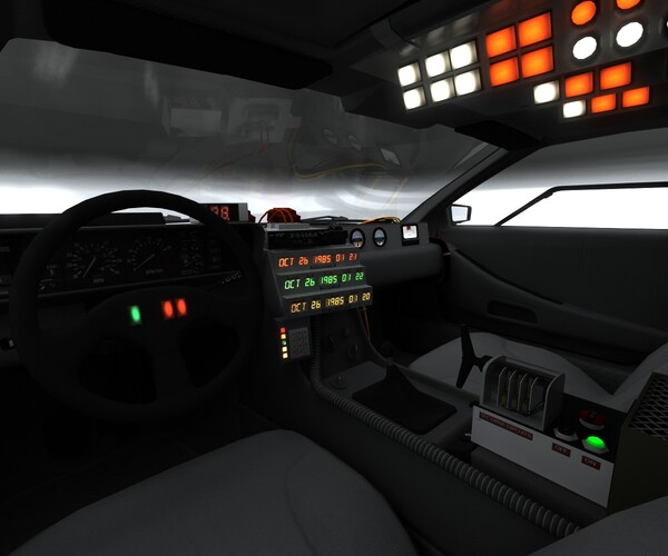 ArtStation - DeLorean Time Machine | Game Assets