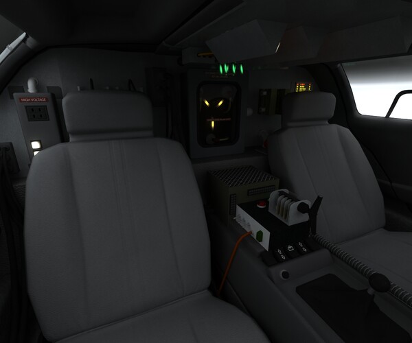 ArtStation - DeLorean Time Machine | Game Assets