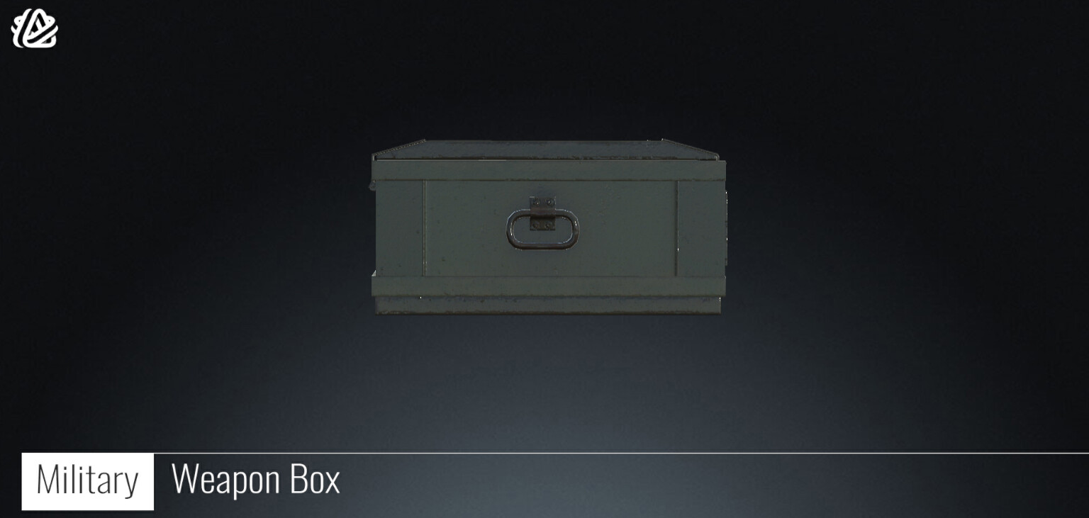 ArtStation - Weapon (Army) Box with ammunition | Game Assets