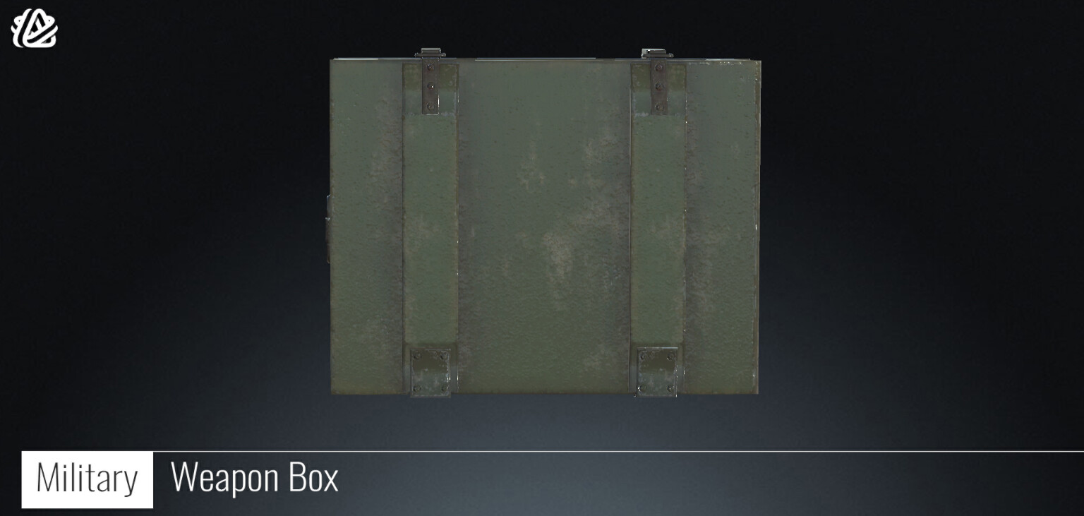 ArtStation - Weapon (Army) Box with ammunition | Game Assets