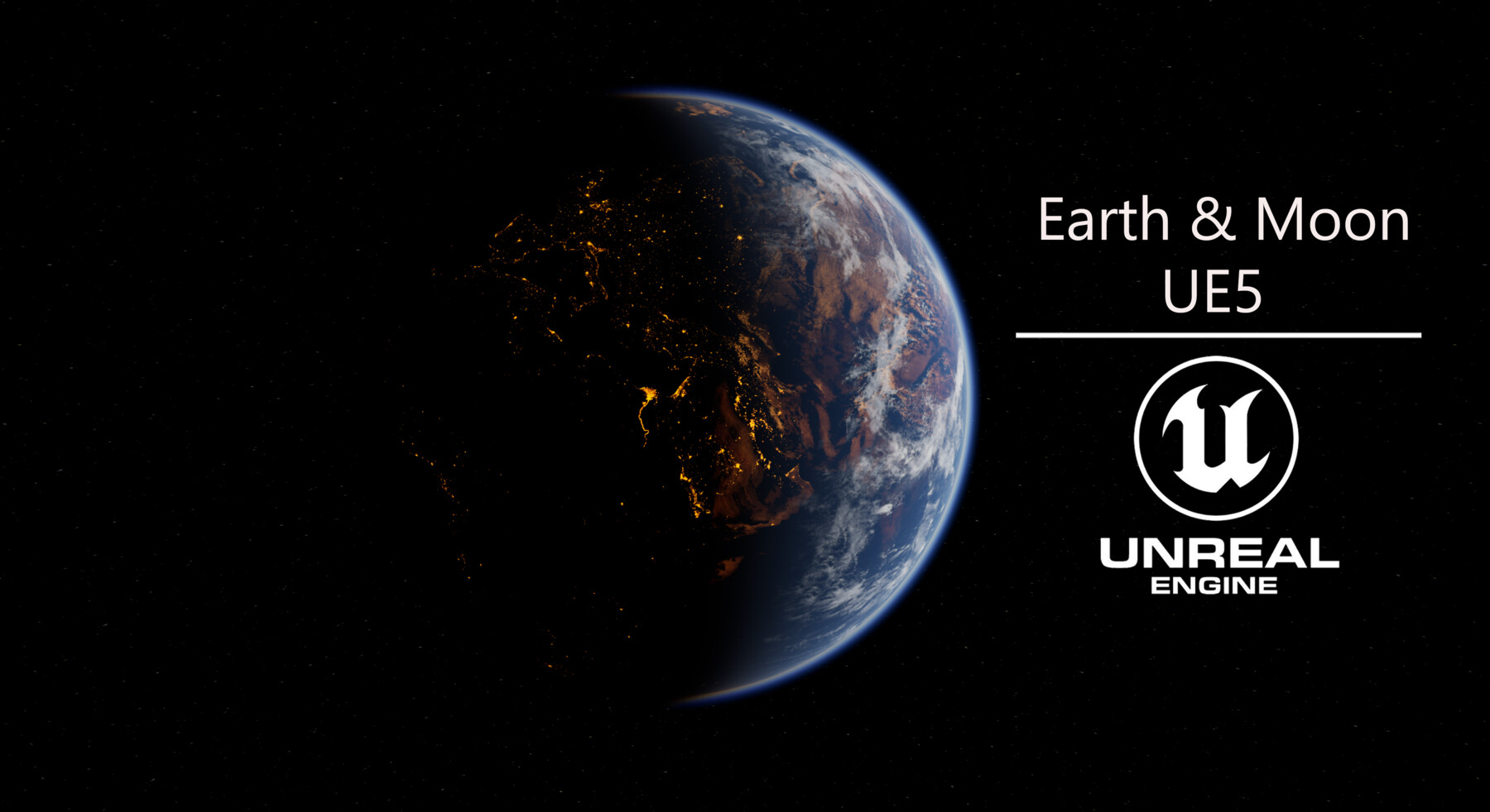 ArtStation - Earth And Moon In Space UE5 | Game Assets