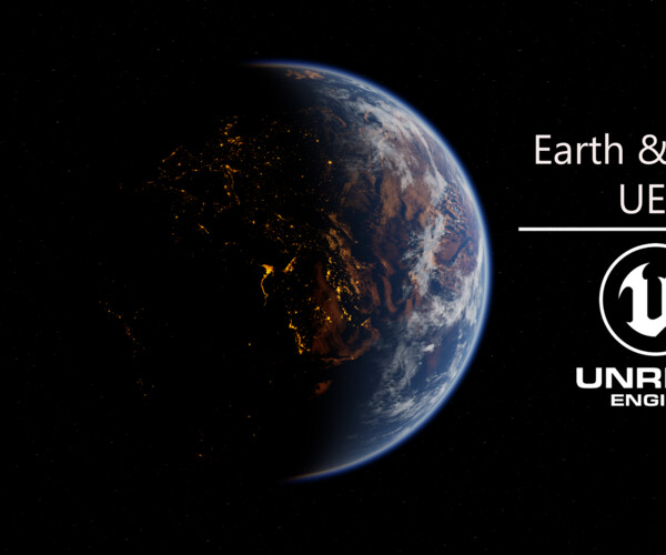 ArtStation - Earth And Moon In Space UE5 | Game Assets