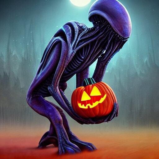 ArtStation - Alien Halloween Pumpkin 4k | Artworks