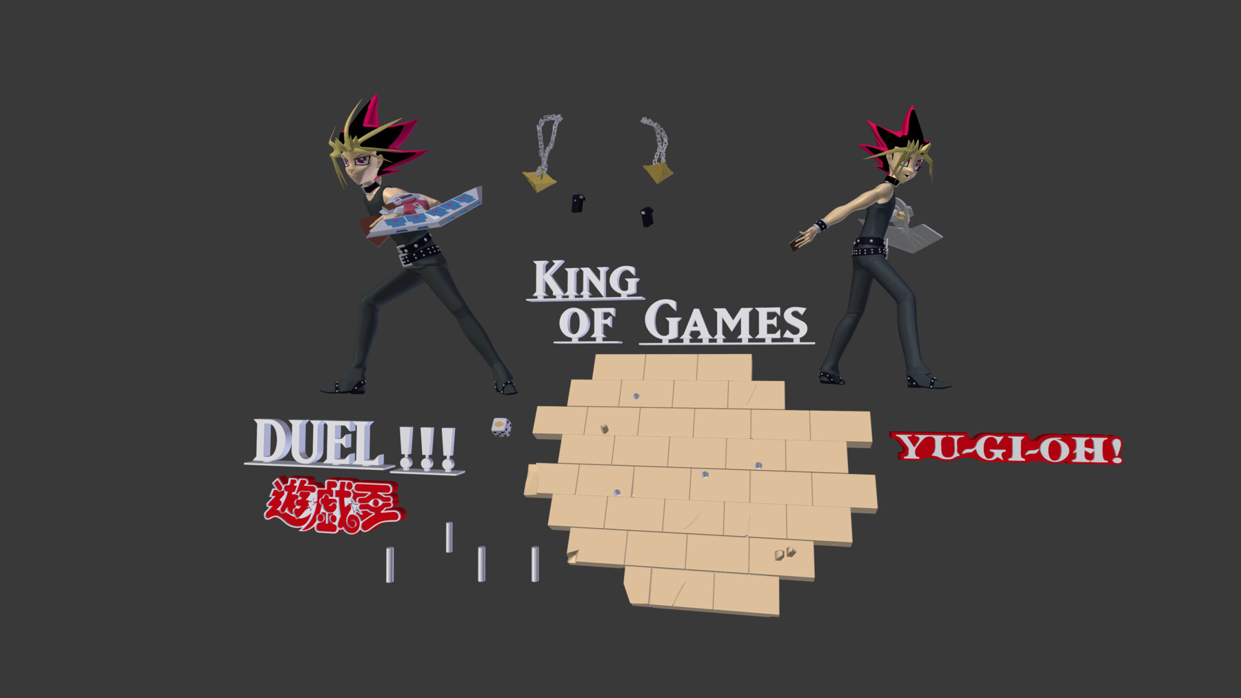 ArtStation - The two Yugi from Yu-Gi-Oh! | Resources