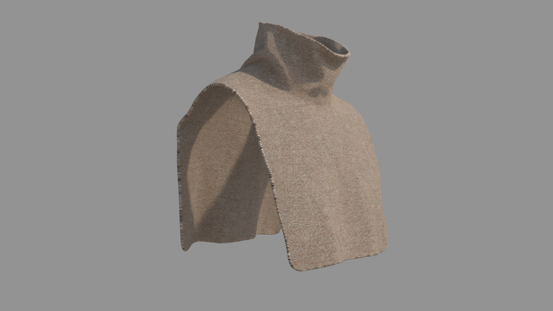 ArtStation - High Neck Collar Scarf 3D Model | Resources