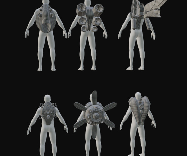 ArtStation - 20 Jetpack & Booster Base Mesh Collection - Vol. 02 ...