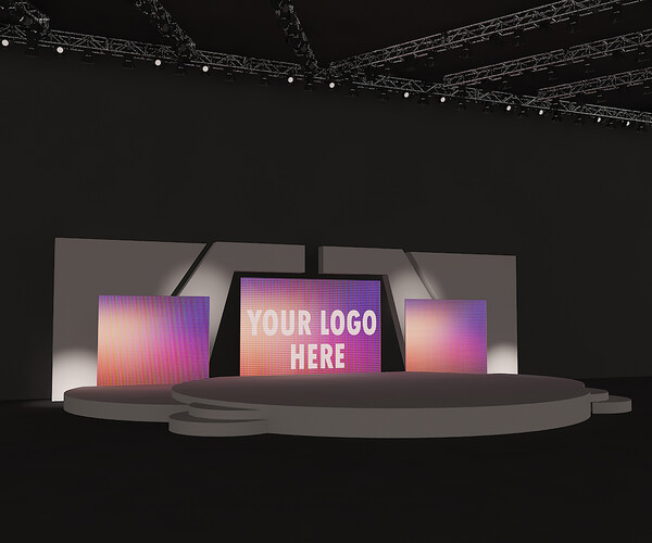 ArtStation - Event and Conference Stage With Led Screens | Resources
