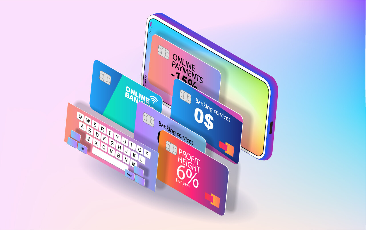 ArtStation - Bank plastic cards and banking application on the mobile ...