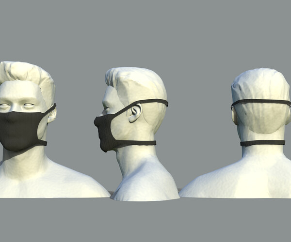 ArtStation - Face Mask Low Poly With UV Vol.1 | Game Assets