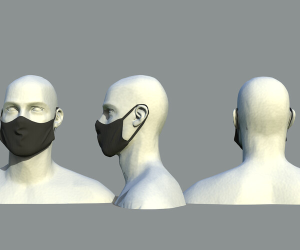 ArtStation - Face Mask Low Poly With UV Vol.1 | Game Assets