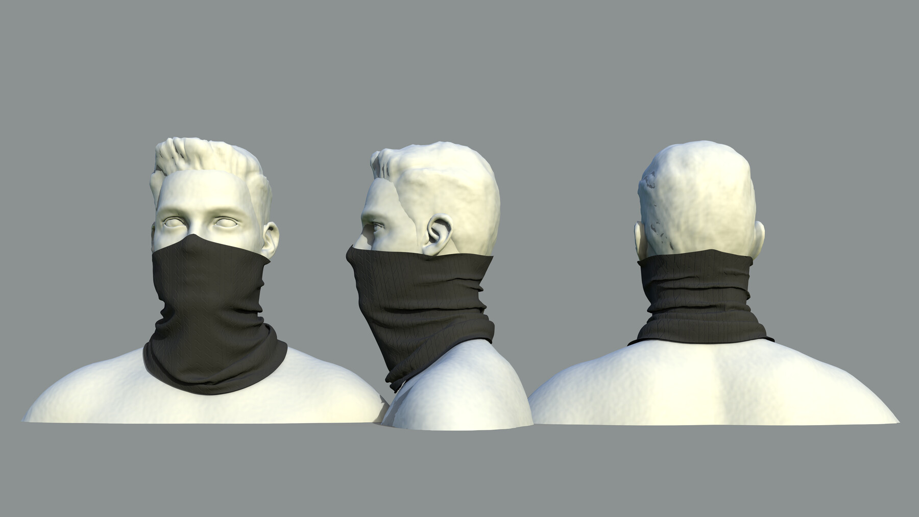ArtStation - Face Mask Low Poly With UV Vol.1 | Game Assets