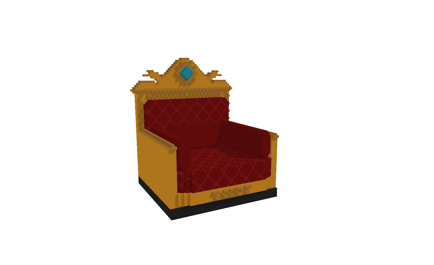 ArtStation - Throne Voxel 3D Model | Game Assets