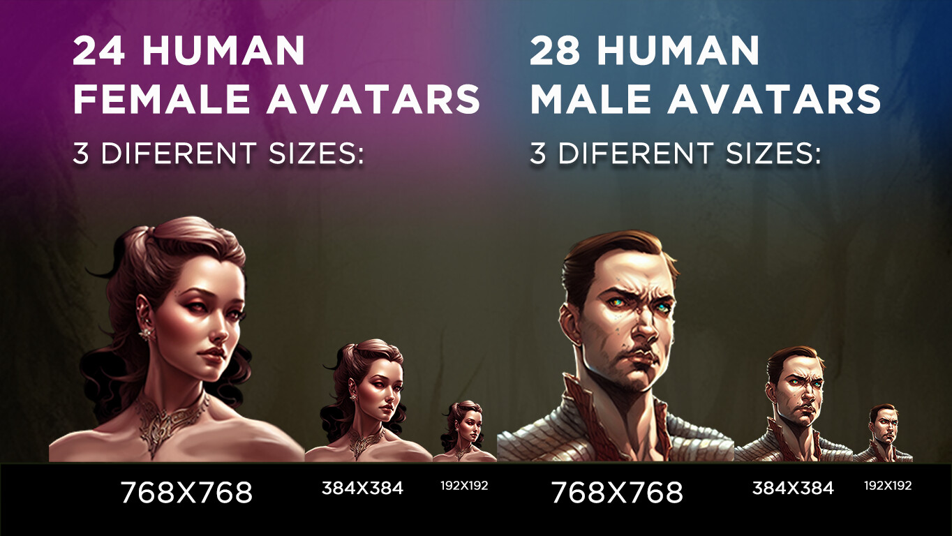 ArtStation - Character avatar icons - RPG bundle | Game Assets