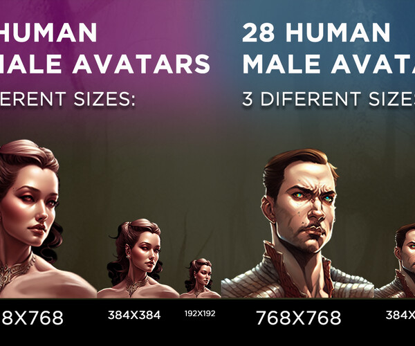 ArtStation - Character avatar icons - RPG bundle | Game Assets