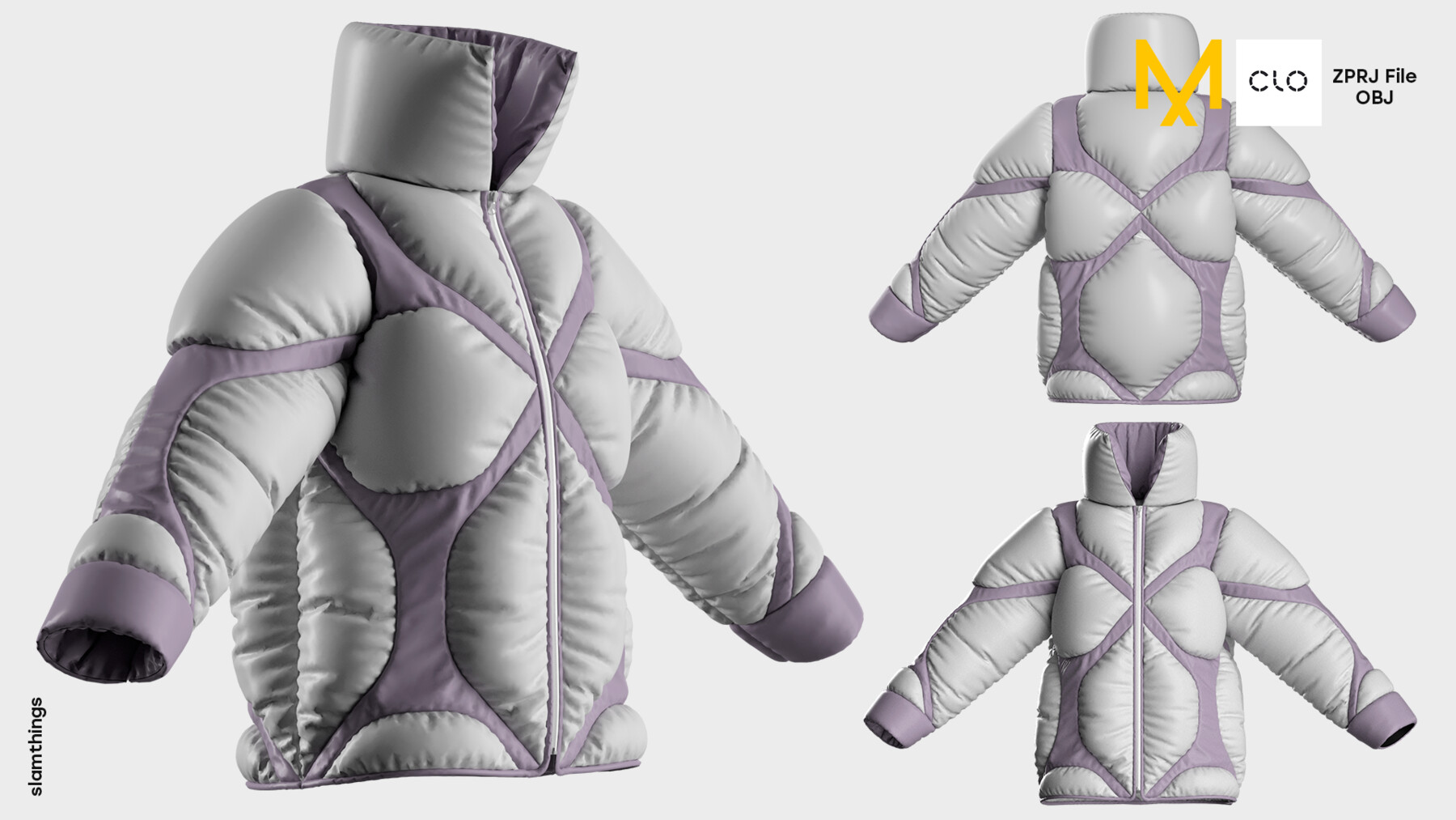 ArtStation - Streetwear Puffer Jacket #015 - Clo 3D / Marvelous ...