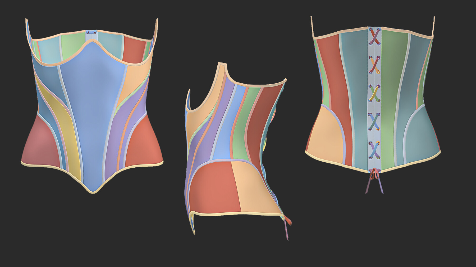 ArtStation - Female corset / Marvelous Designer/Clo3D project file ...