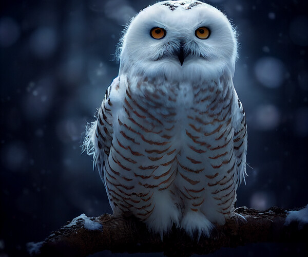 ArtStation - Portrait of a Snowy Owl (Created in MidJourney) | Artworks