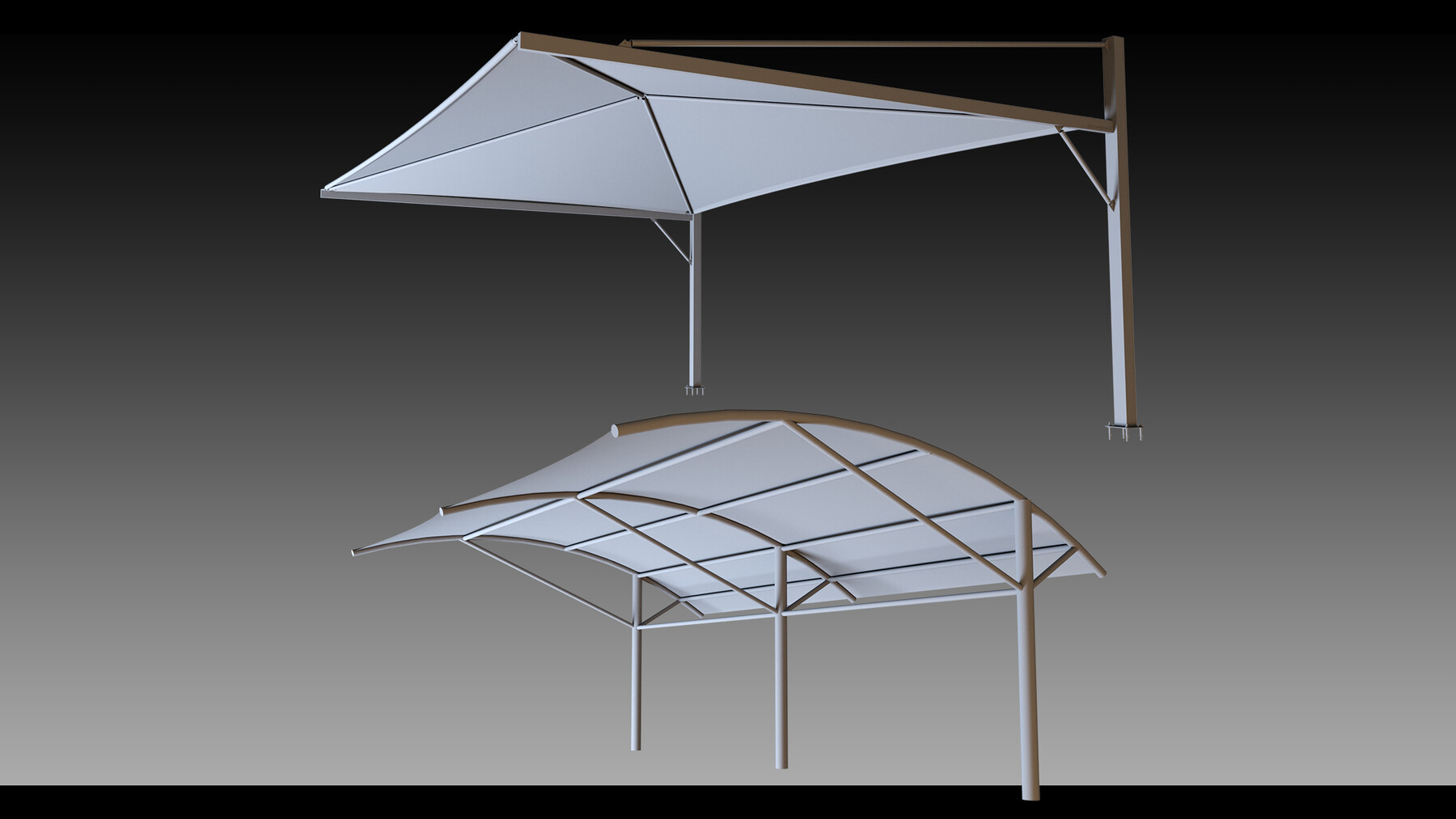 ArtStation - 41 Urban Carports- Kitbash- High detail 3d models | Resources