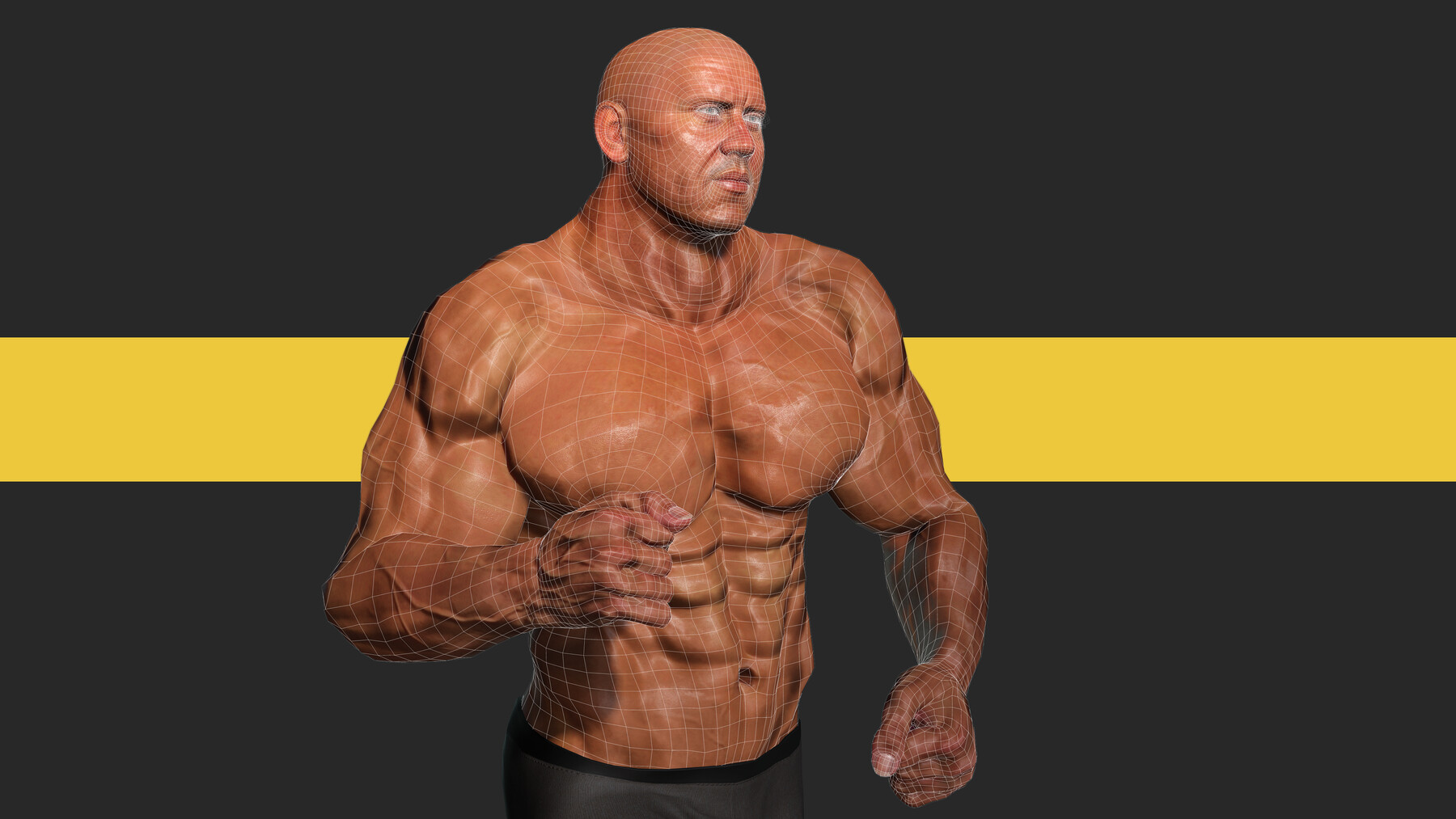 ArtStation - Realistic Male Bodybuilder 3D HQ Low-poly 3D model | Game ...
