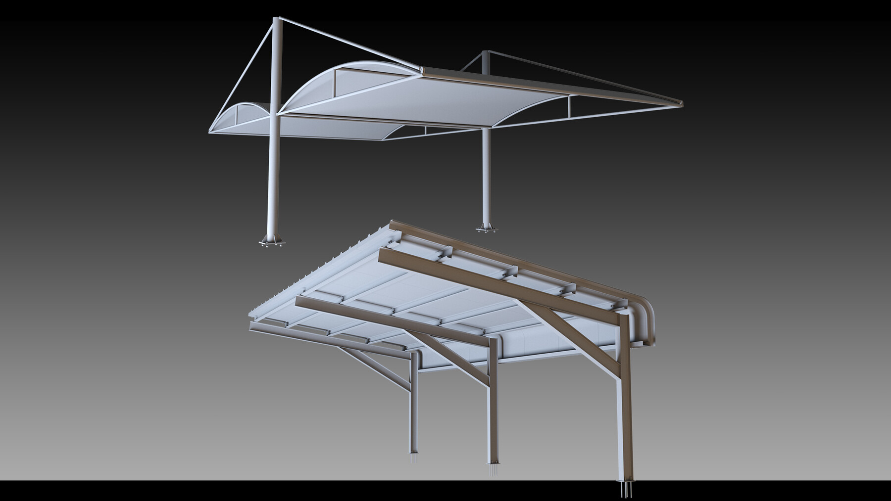 ArtStation - 41 Urban Carports- Kitbash- High detail 3d models | Resources
