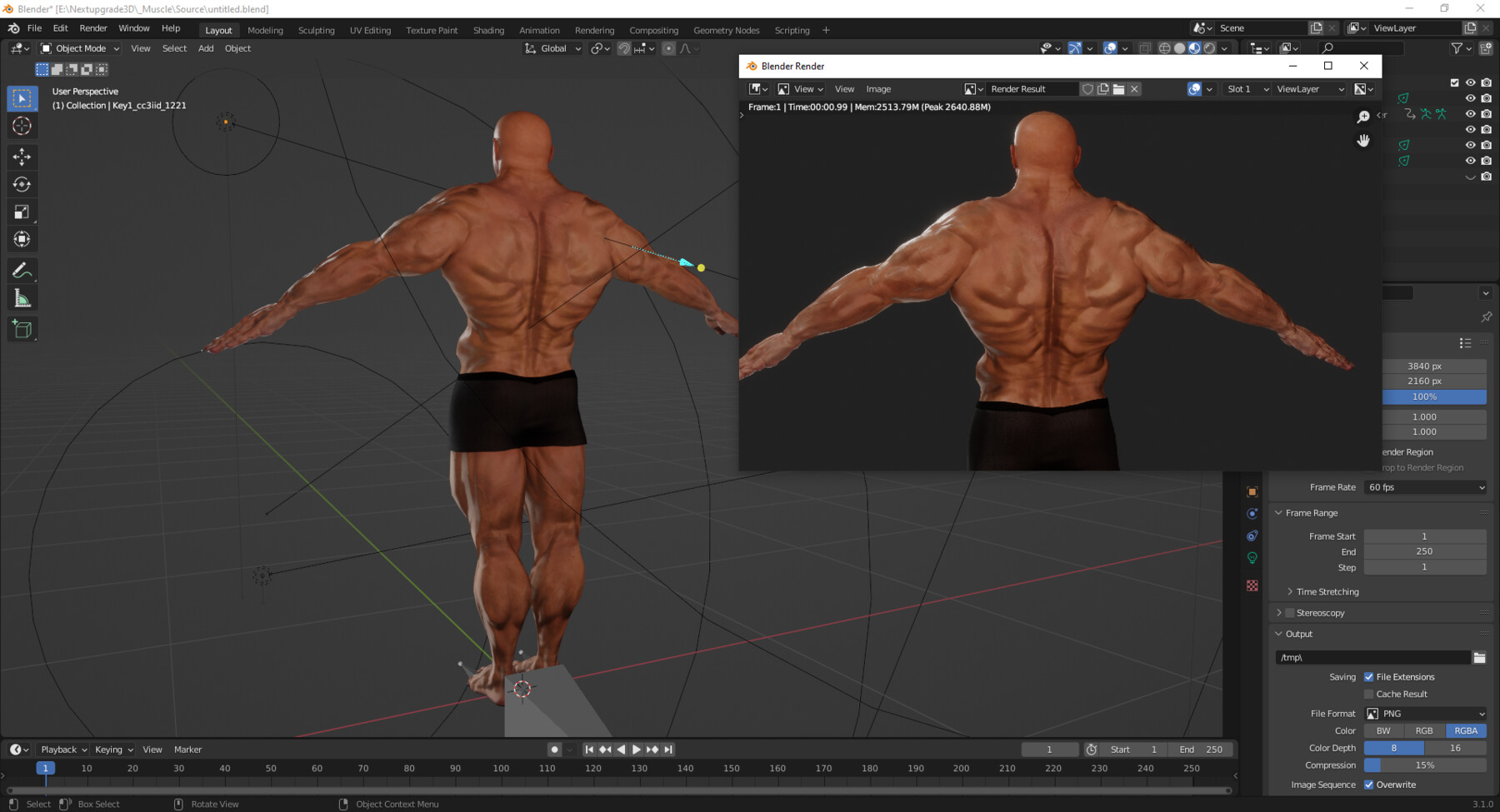 ArtStation - Realistic Male Bodybuilder 3D HQ Low-poly 3D model | Game ...