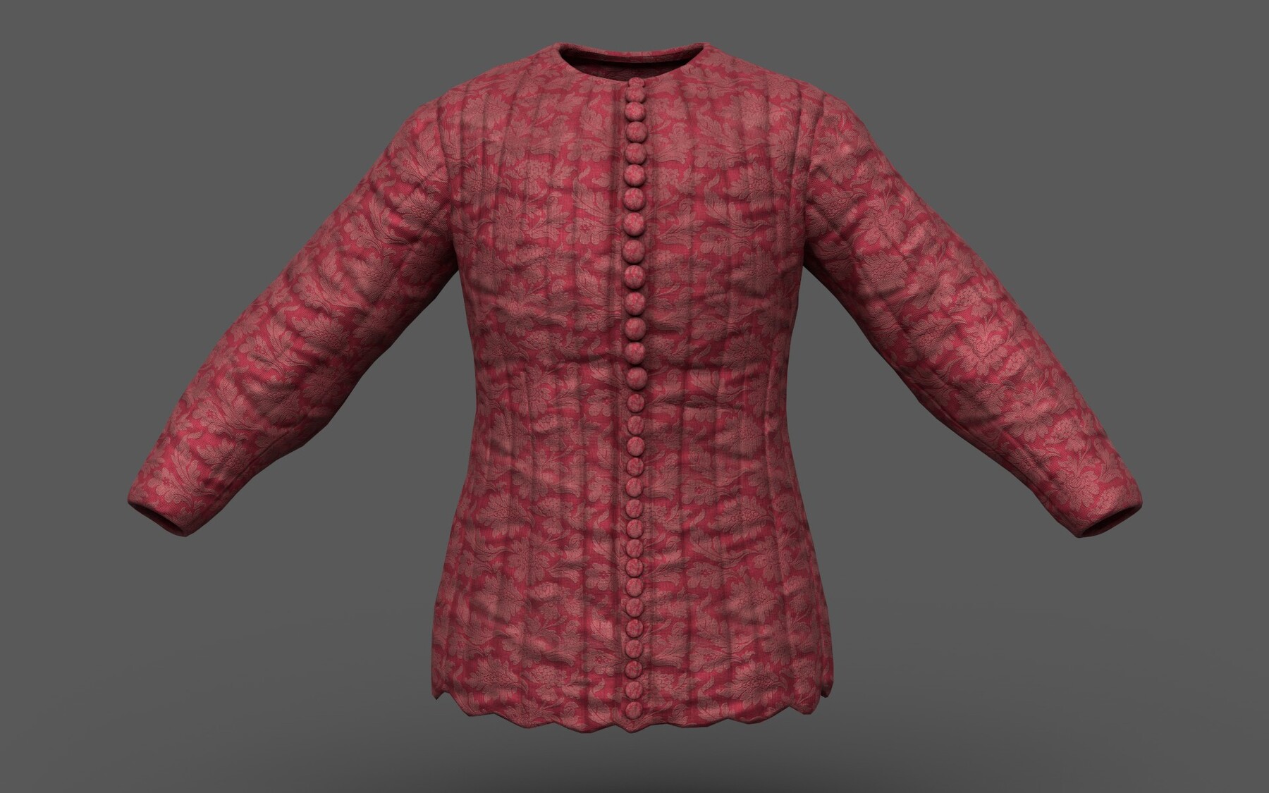 ArtStation - Medieval Doublet02 14th century | Game Assets