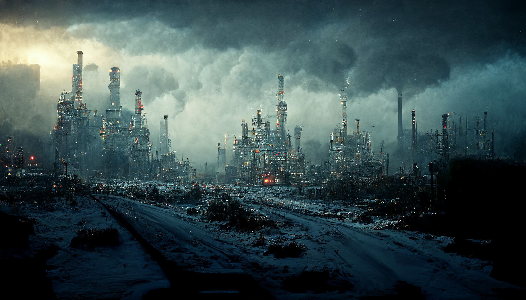 ArtStation - Winter factory - Grey | Artworks