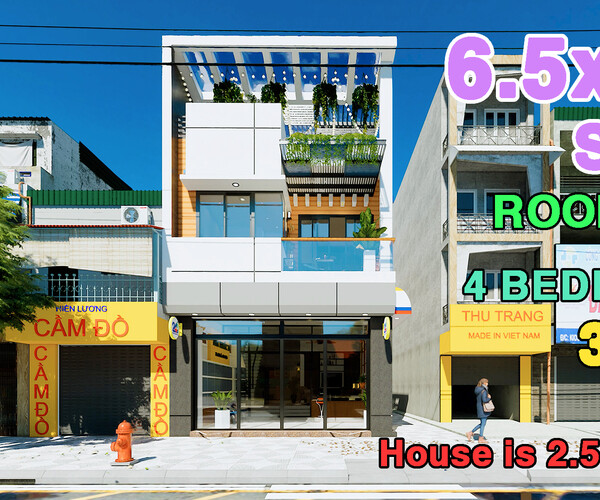 ArtStation - 6x15 sqm House Design 3D Full Sketchup, 2D Architecture ...