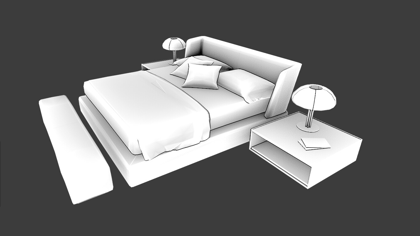 ArtStation - BED LOW POLY GAME READY | Game Assets