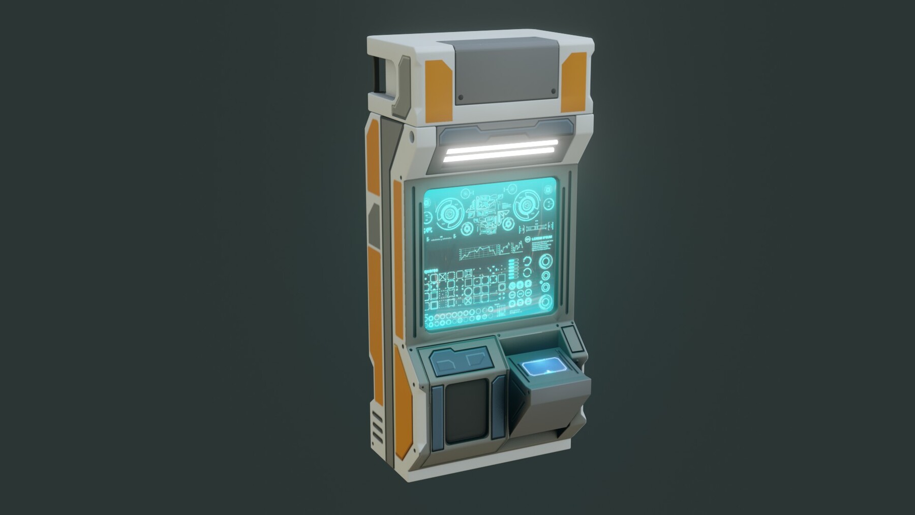 ArtStation - Sci-Fi Computer - Low Poly - Game Ready - PBR | Game Assets