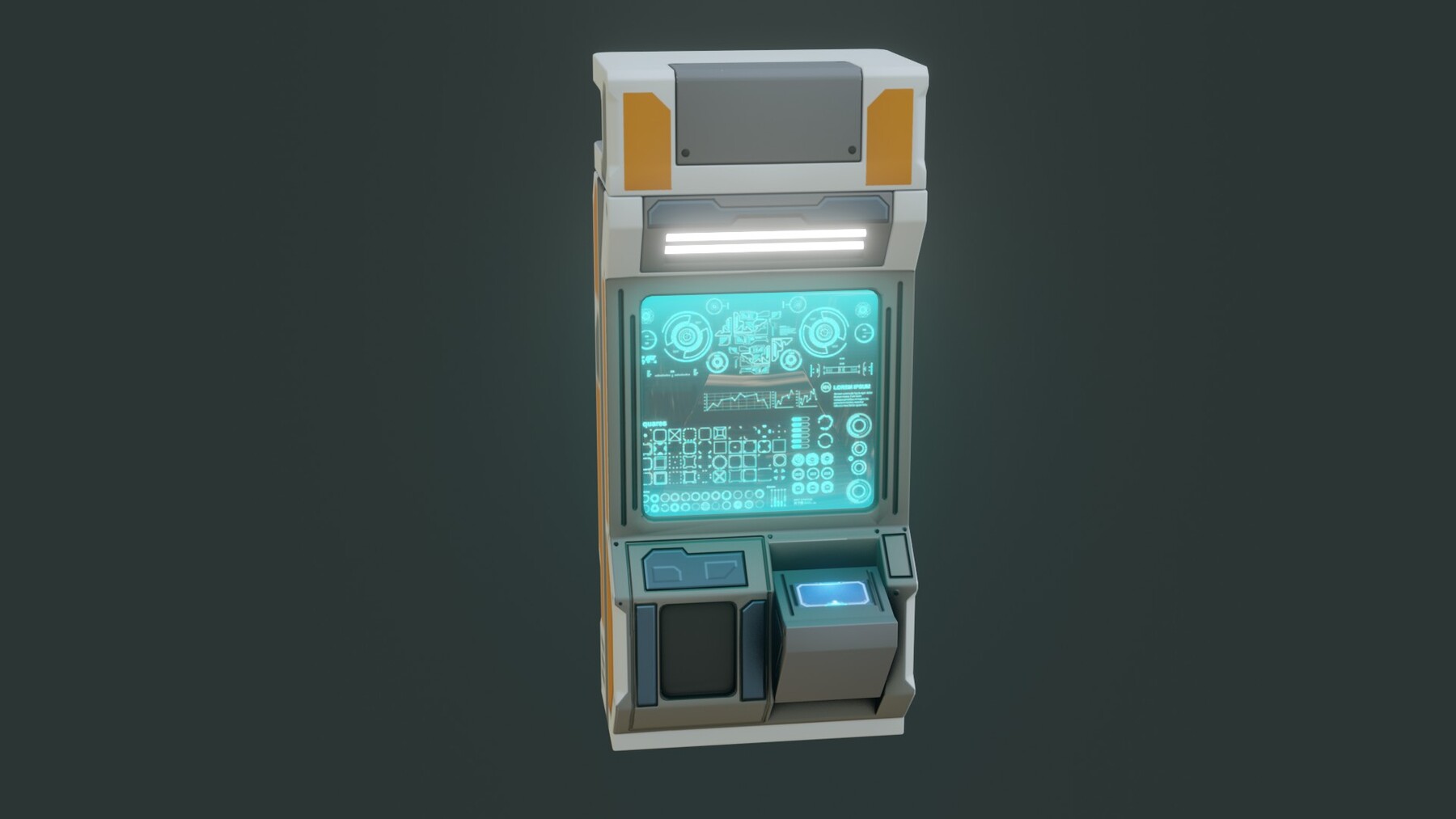 ArtStation - Sci-Fi Computer - Low Poly - Game Ready - PBR | Game Assets