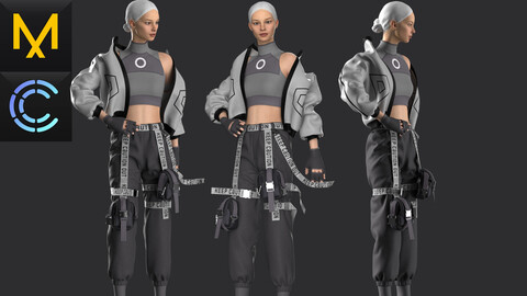 ArtStation - Outfit Female OBJ mtl FBX ZPRJ | Game Assets