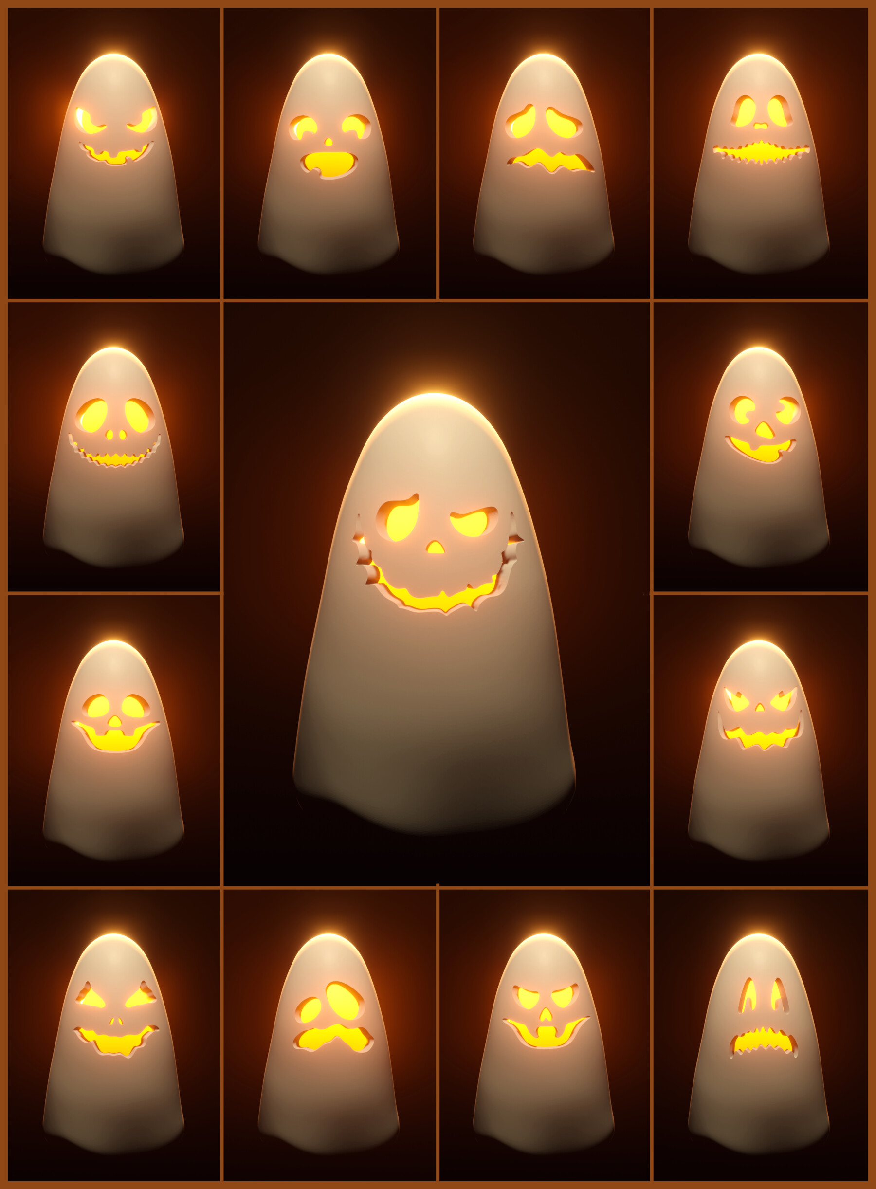 ArtStation - Cute little spirits of Halloween | Artworks