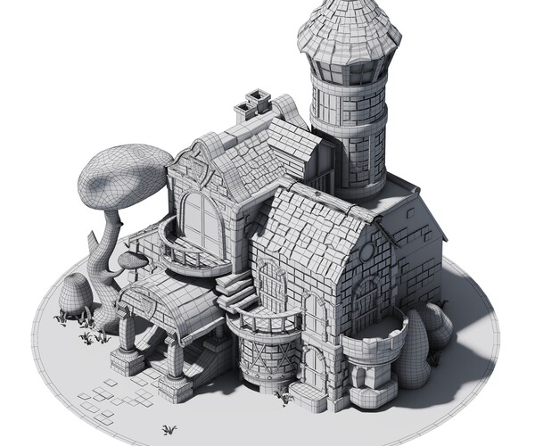 ArtStation - Little Fantasy Castle - 3D Model | Resources