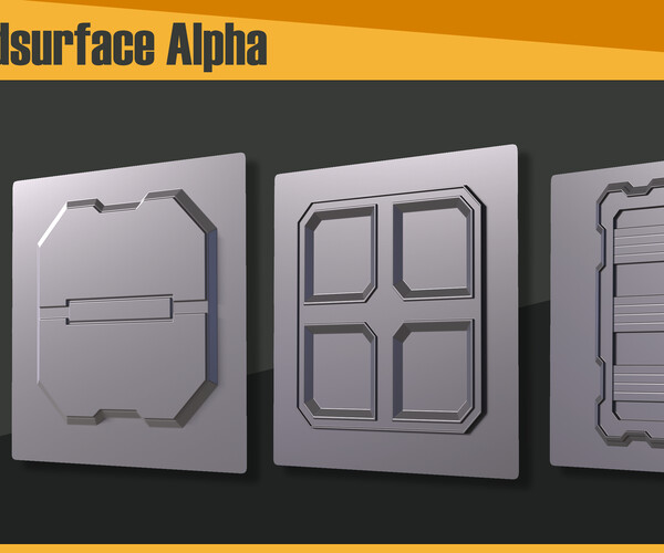 ArtStation - 100 Hardsurface Alpha | Brushes