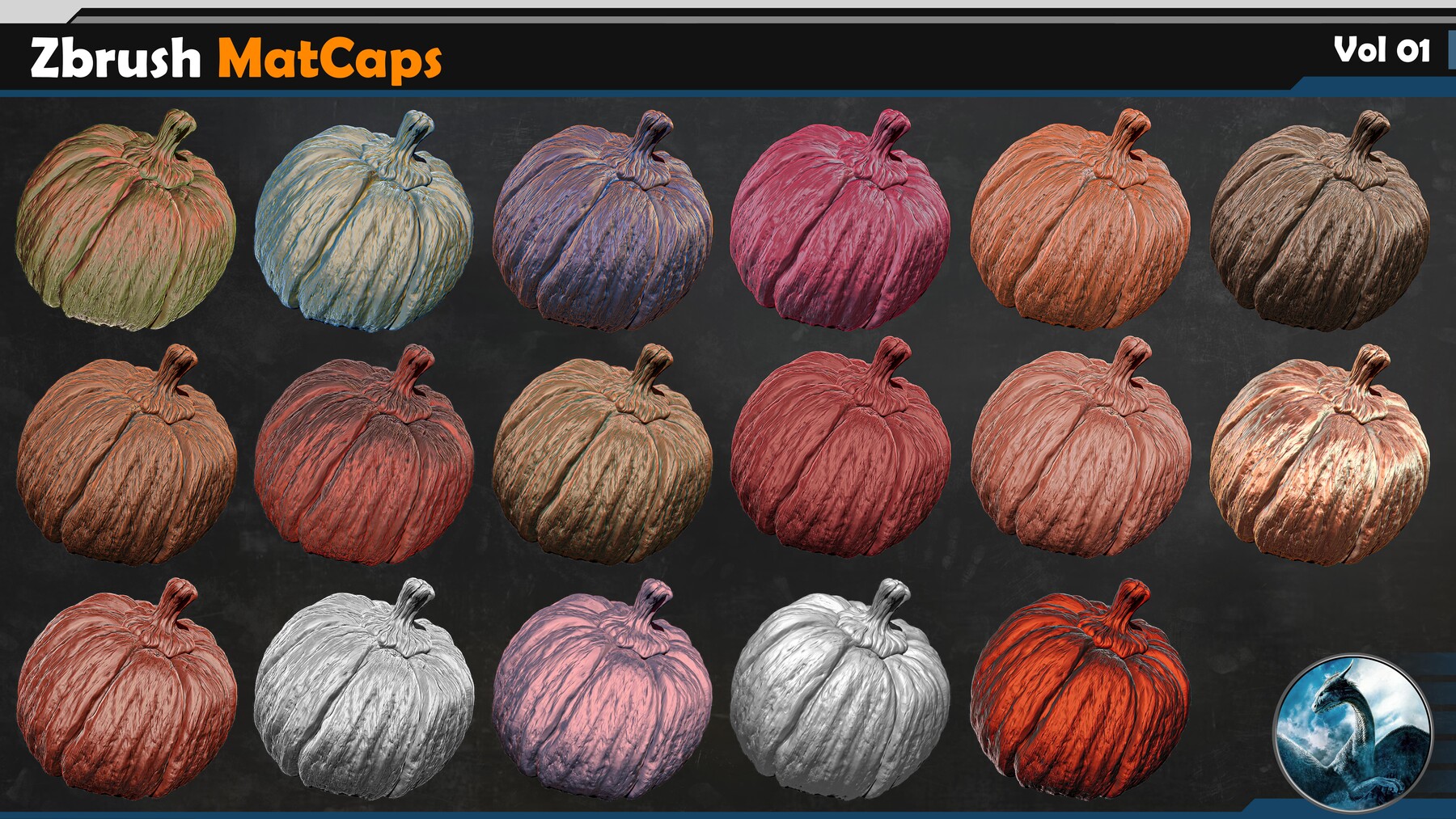 ArtStation - ZBrush MatCaps Vol 01 | Resources
