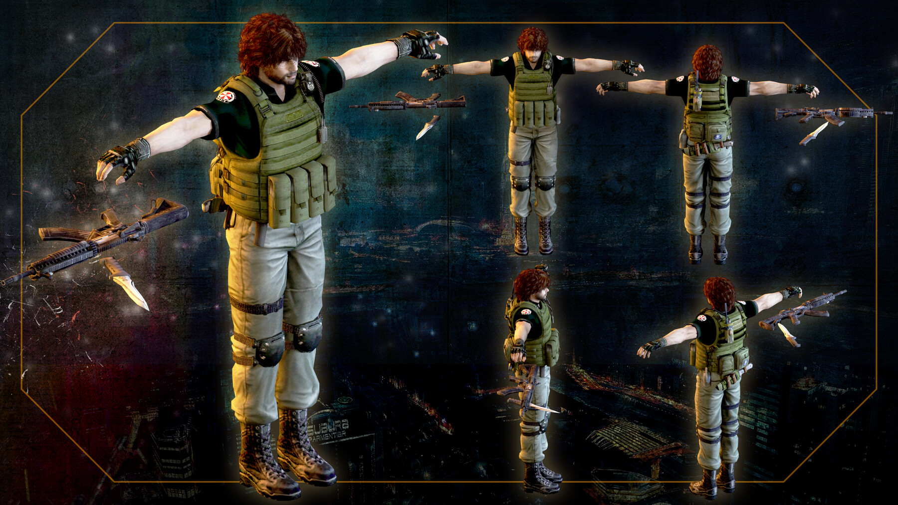 ArtStation - 11 Military Characters_ A Free Military set_ 3d model ...