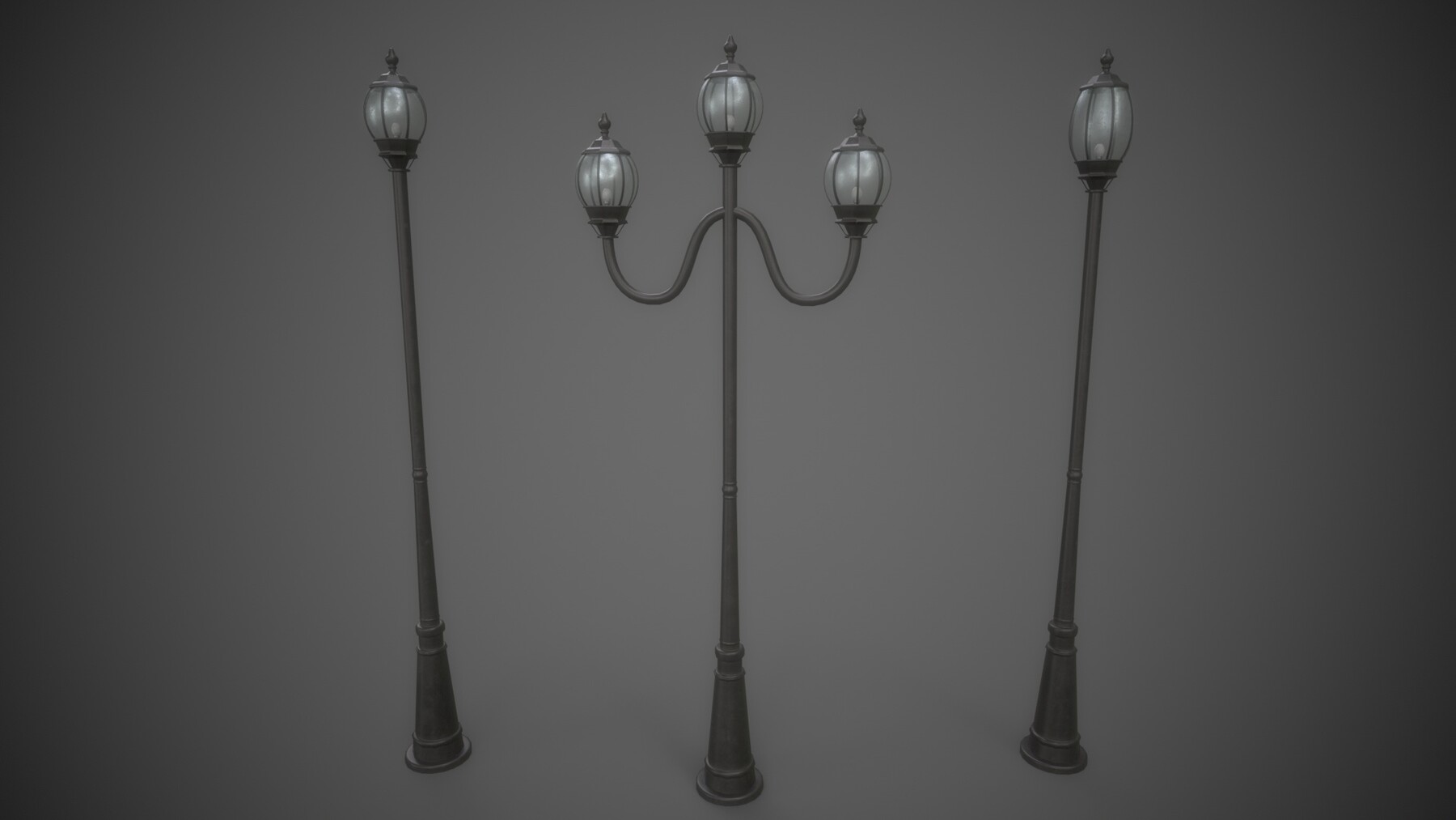 ArtStation - PBR Outdoor Street lamp post | Game Assets