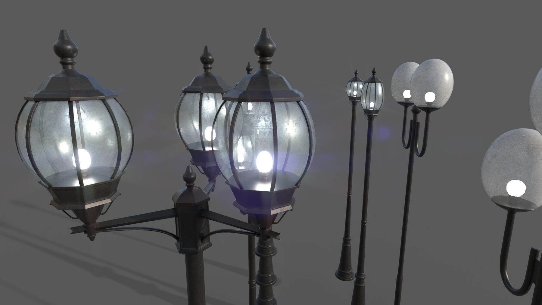 ArtStation - PBR Outdoor Street lamp post | Game Assets
