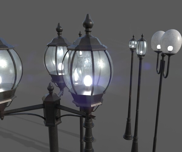 ArtStation - PBR Outdoor Street lamp post | Game Assets