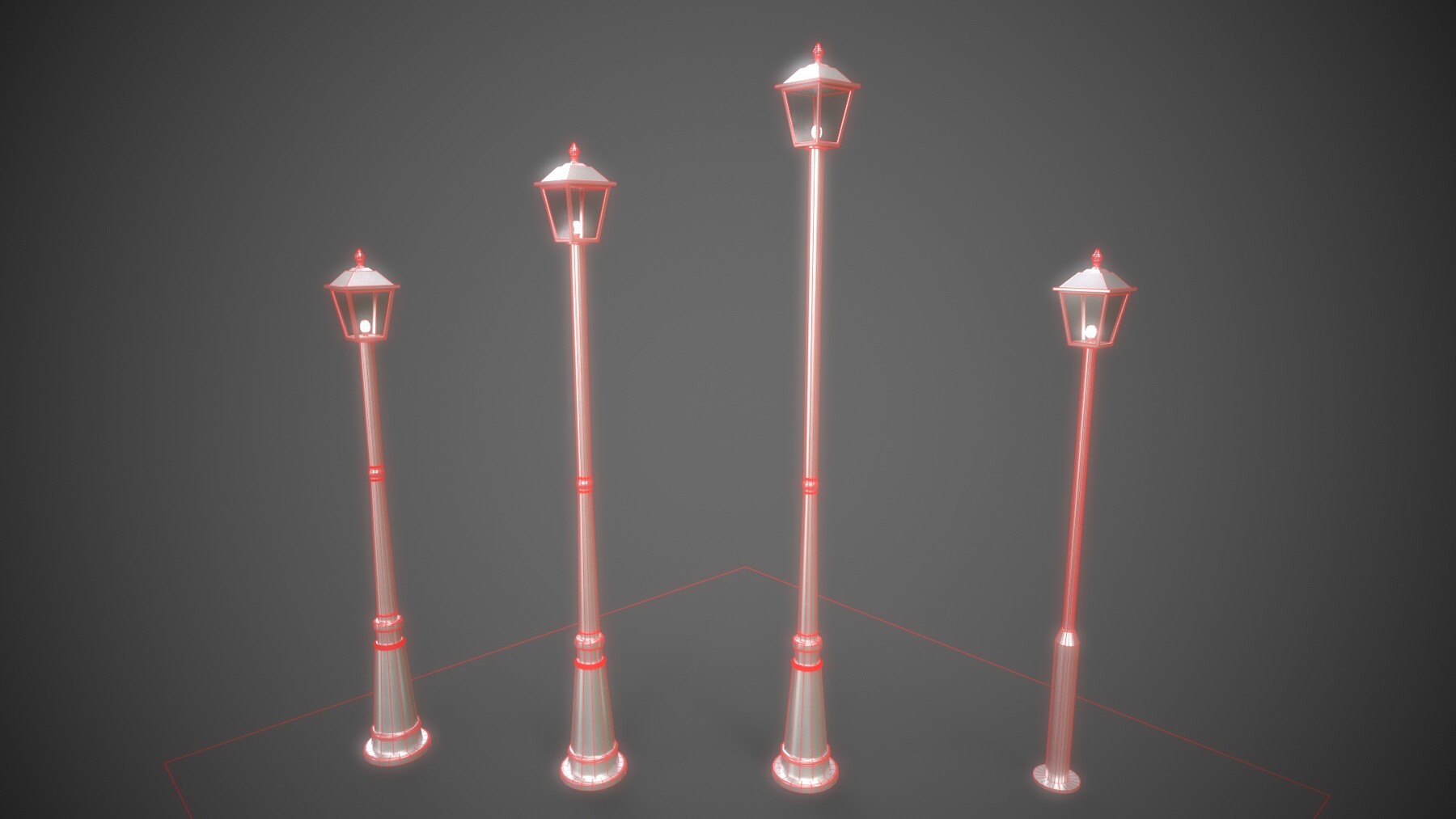 ArtStation - PBR Outdoor Street lamp post | Game Assets