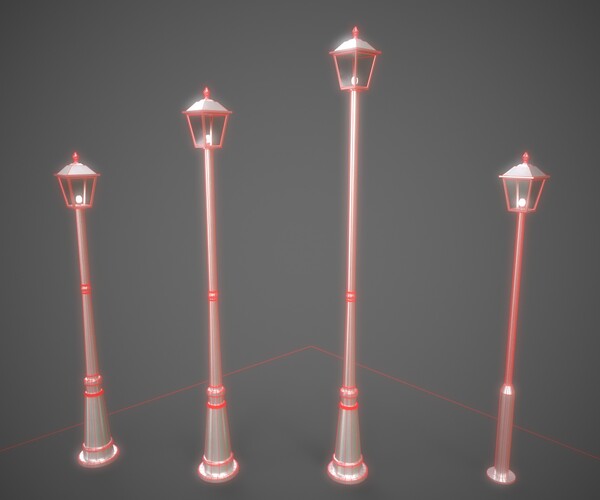 ArtStation - PBR Outdoor Street lamp post | Game Assets