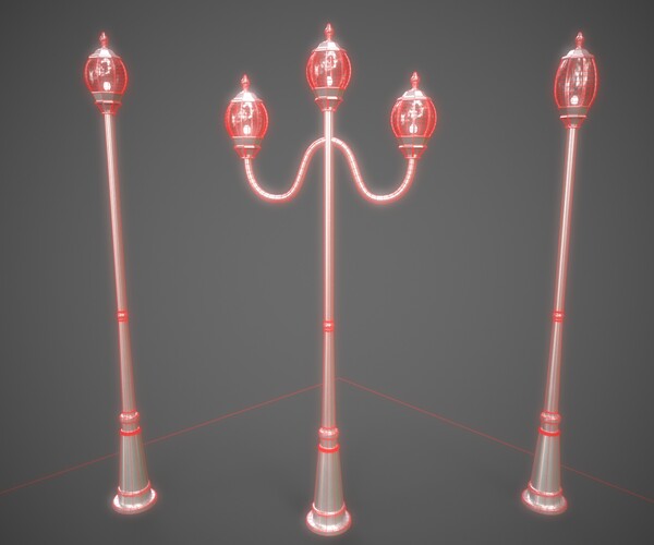 ArtStation - PBR Outdoor Street lamp post | Game Assets