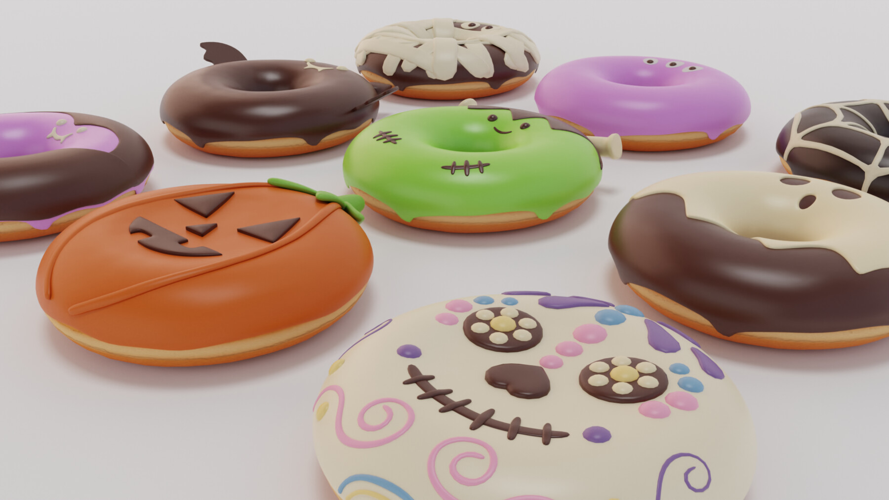 ArtStation - Halloween Donuts | Game Assets