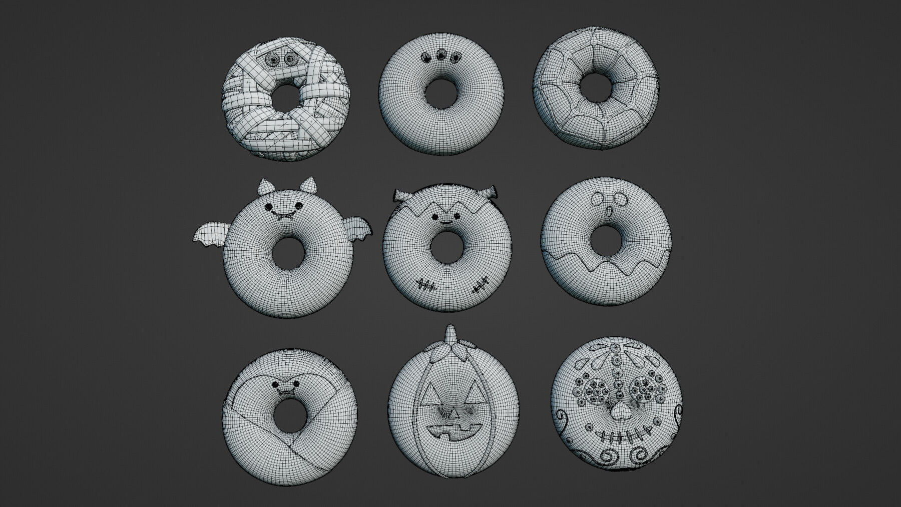 ArtStation - Halloween Donuts | Game Assets