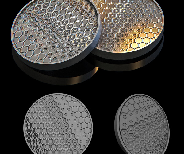ArtStation - Fibre Laser Coins - Free set | Resources
