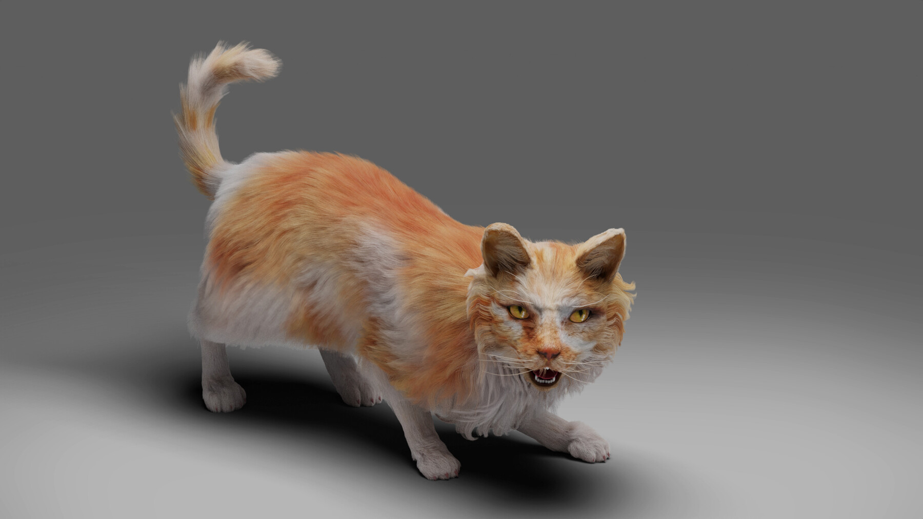 ArtStation - Fur Cat Calico V02 Rigged and Animated | Game Assets
